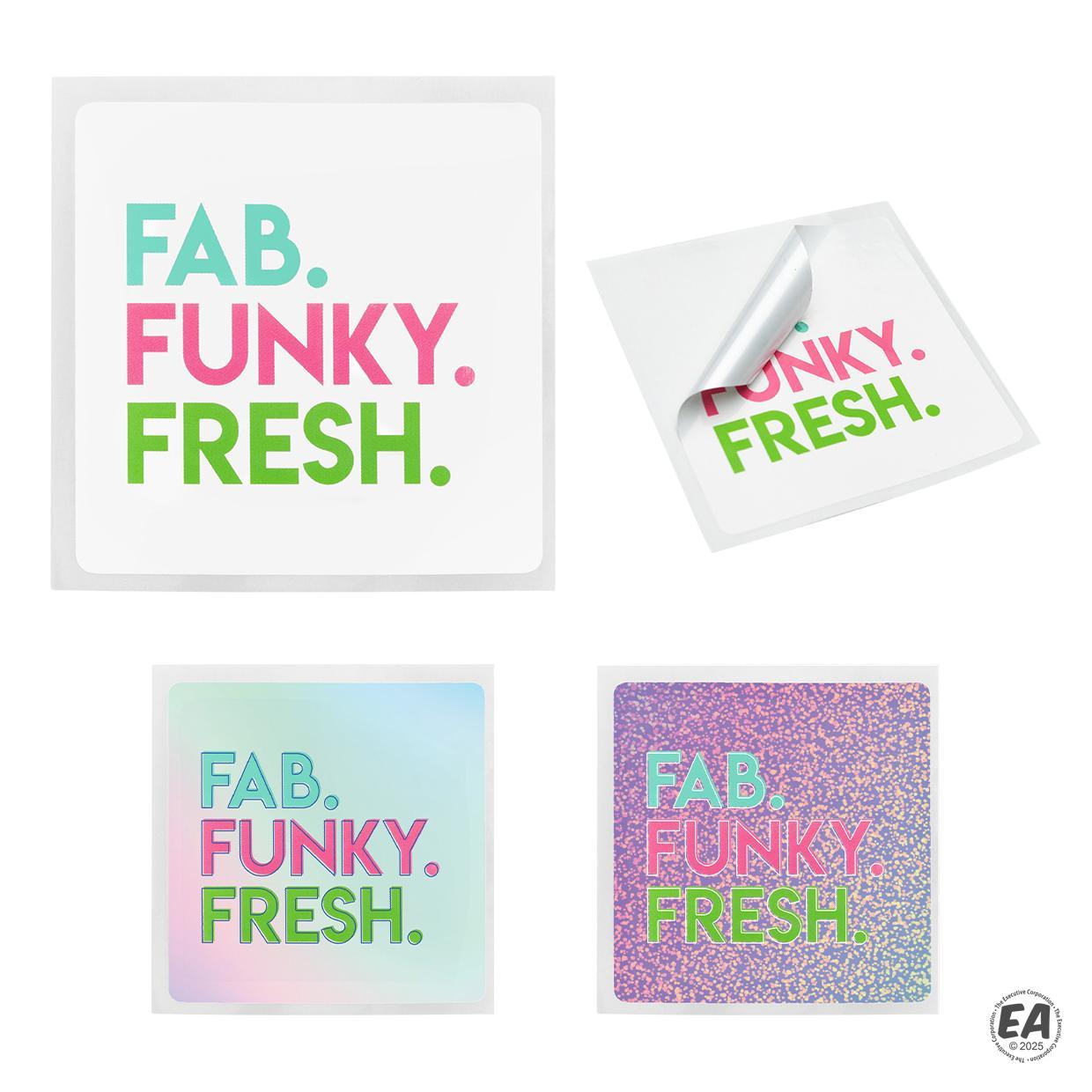 Customized Square Rounded Corner Sticker (3 x 3) | Promotional Rounded ...