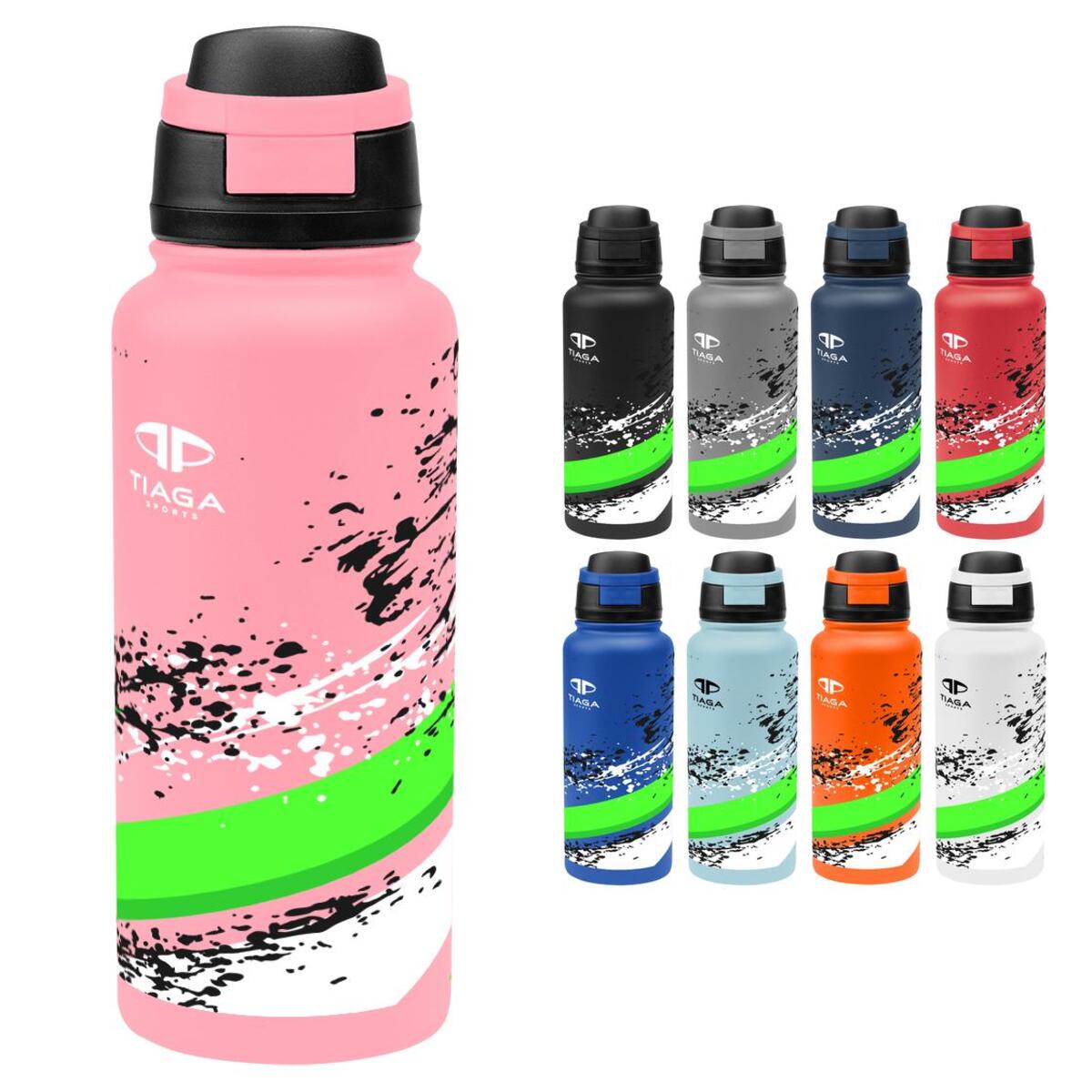 Branded 32 oz. Full Color Pop Sip Recycled Stainless Steel Bottle ...