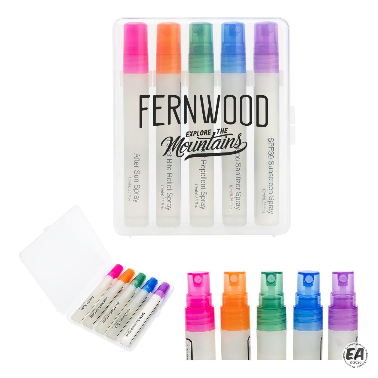 Promotional 5-Piece Outdoor Essentials Spray Bottle Set | Customized ...