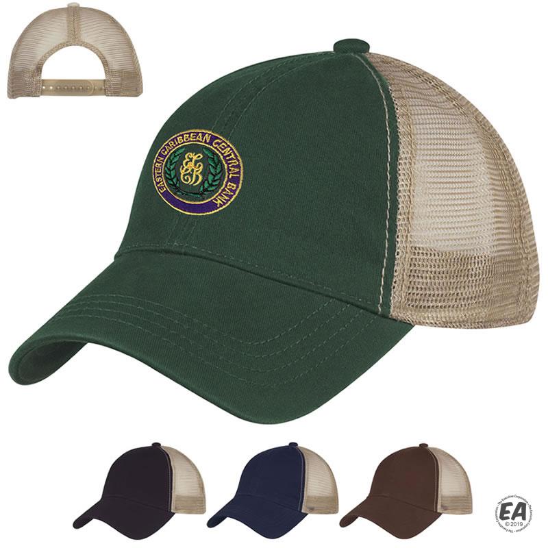 Customized Washed Cotton Mesh Back Cap | Branded Caps | Promotional ...