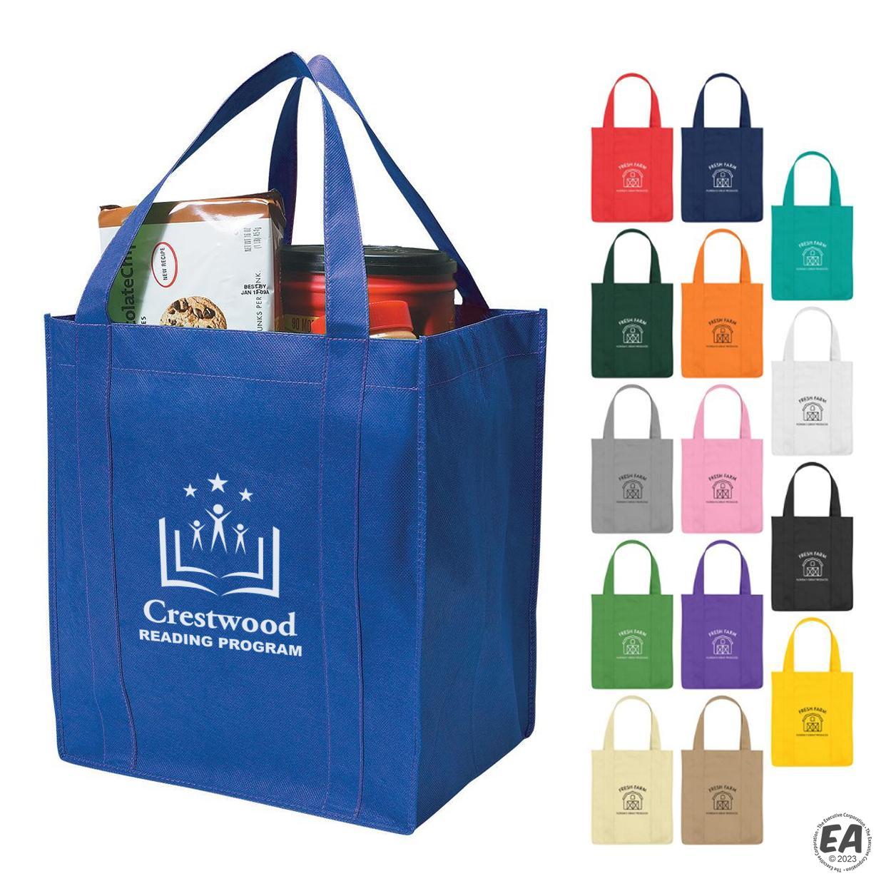 Customized Non-Woven Shopper Tote Bag 13x15x10 | Branded Polypropylene ...