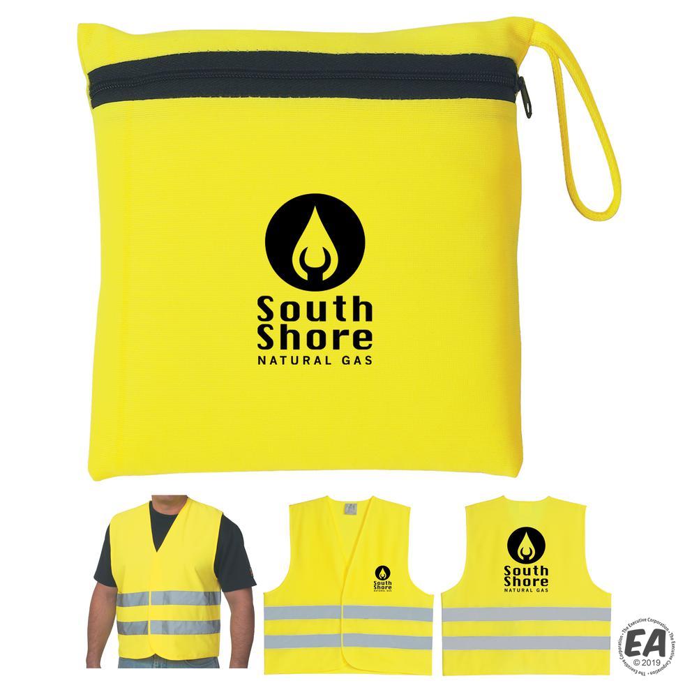 Branded Reflective Travel Safety Vest | Promotional Safety Vest ...