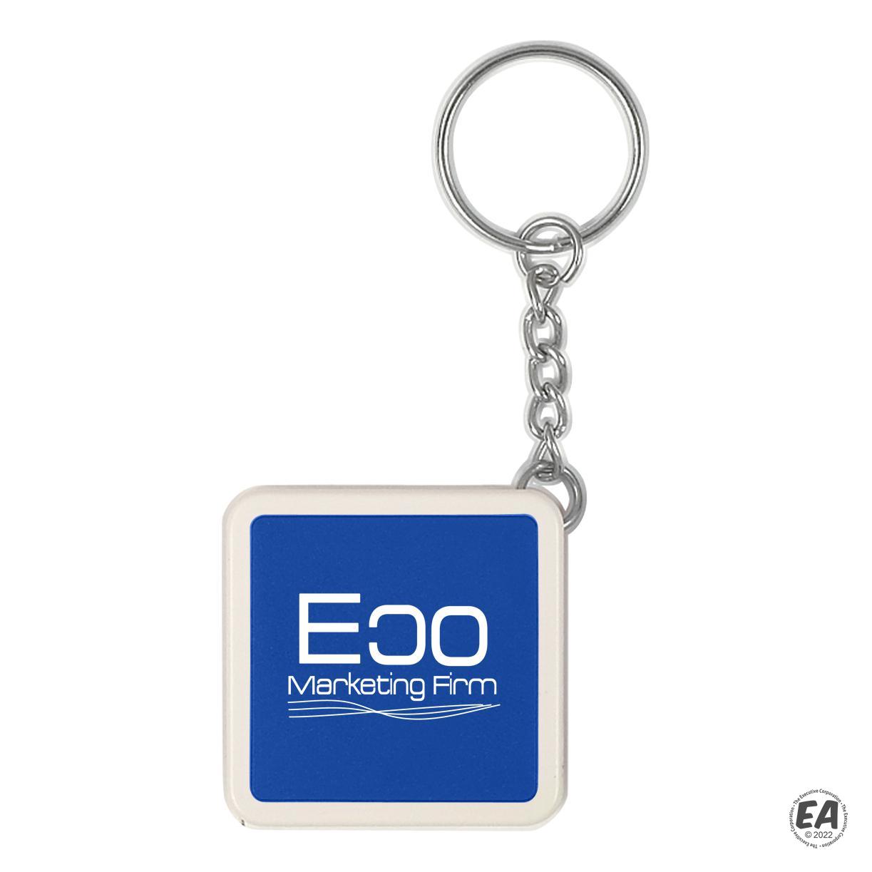 Promotional Square Tape Measure Key Tag | Custom Measure Keychains ...