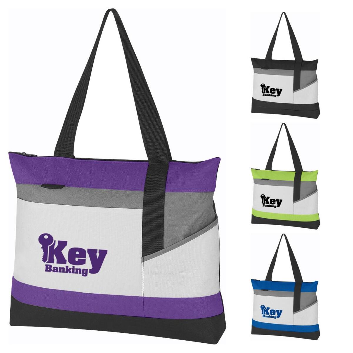 Custom Advantage Tote Bag 18x15x3 | Promotional Polyester Tote Bags ...