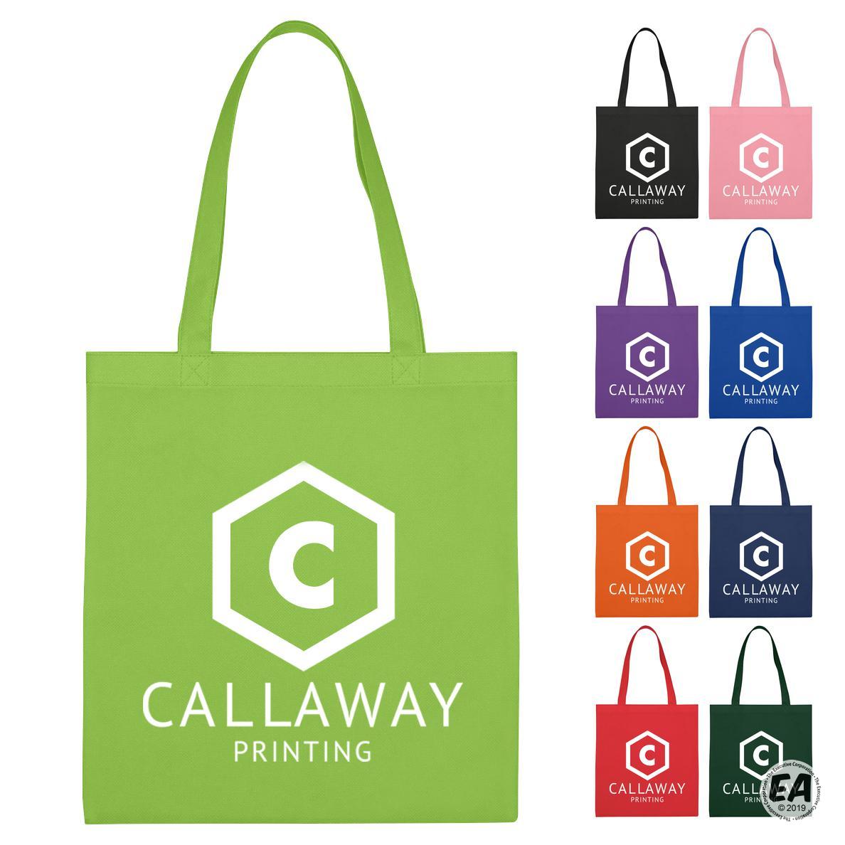Promotional NonWoven Expo Economy Tote Bag 13x14 | Customized ...