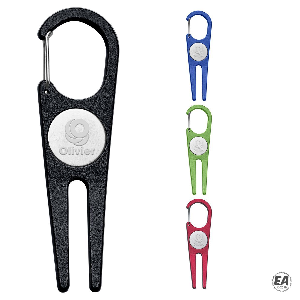 Promotional Aluminum Clip Divot Tool with Ball Marker | Customized Golf ...