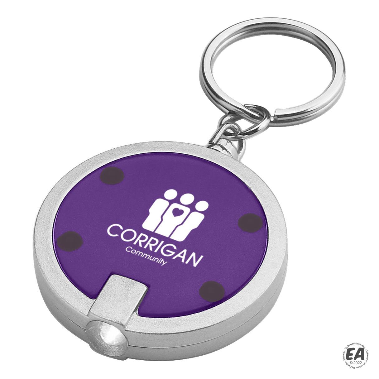 Customized Round Squeeze LED Key Chain | Branded Flashlights Keychains ...