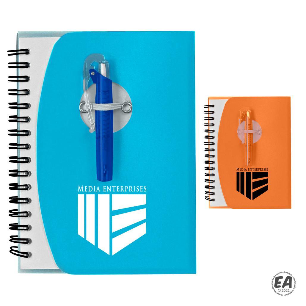Promotional Spiral Notebook With Shorty Pen | Customized Notebook Pen ...