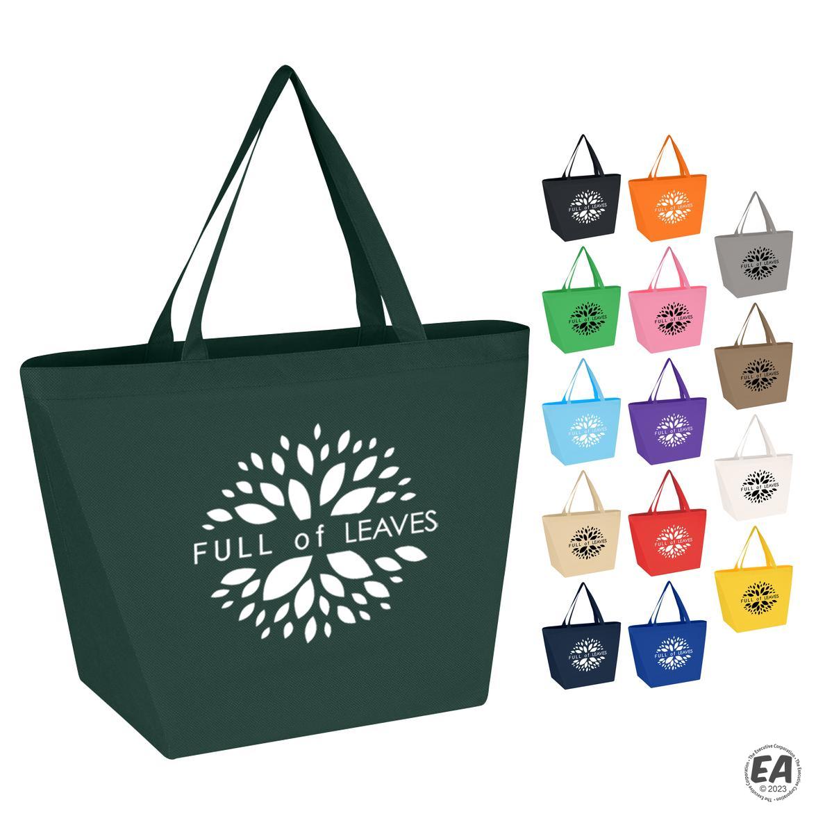 Customized Non-Woven Budget Shopper Tote Bag 20x13x8 | Promotional ...