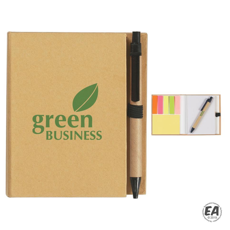 Custom Eco-Friendly Recycled Notebook With Pen | Promotional Notebook ...