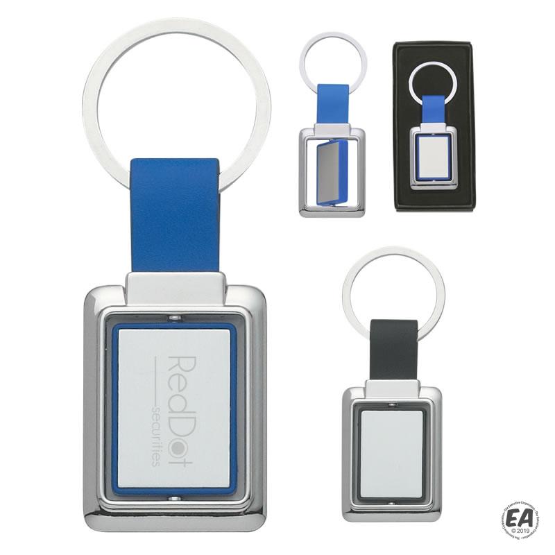 Customized Rectangle Metal Spinner Key Tag | Custom Key Tags ...