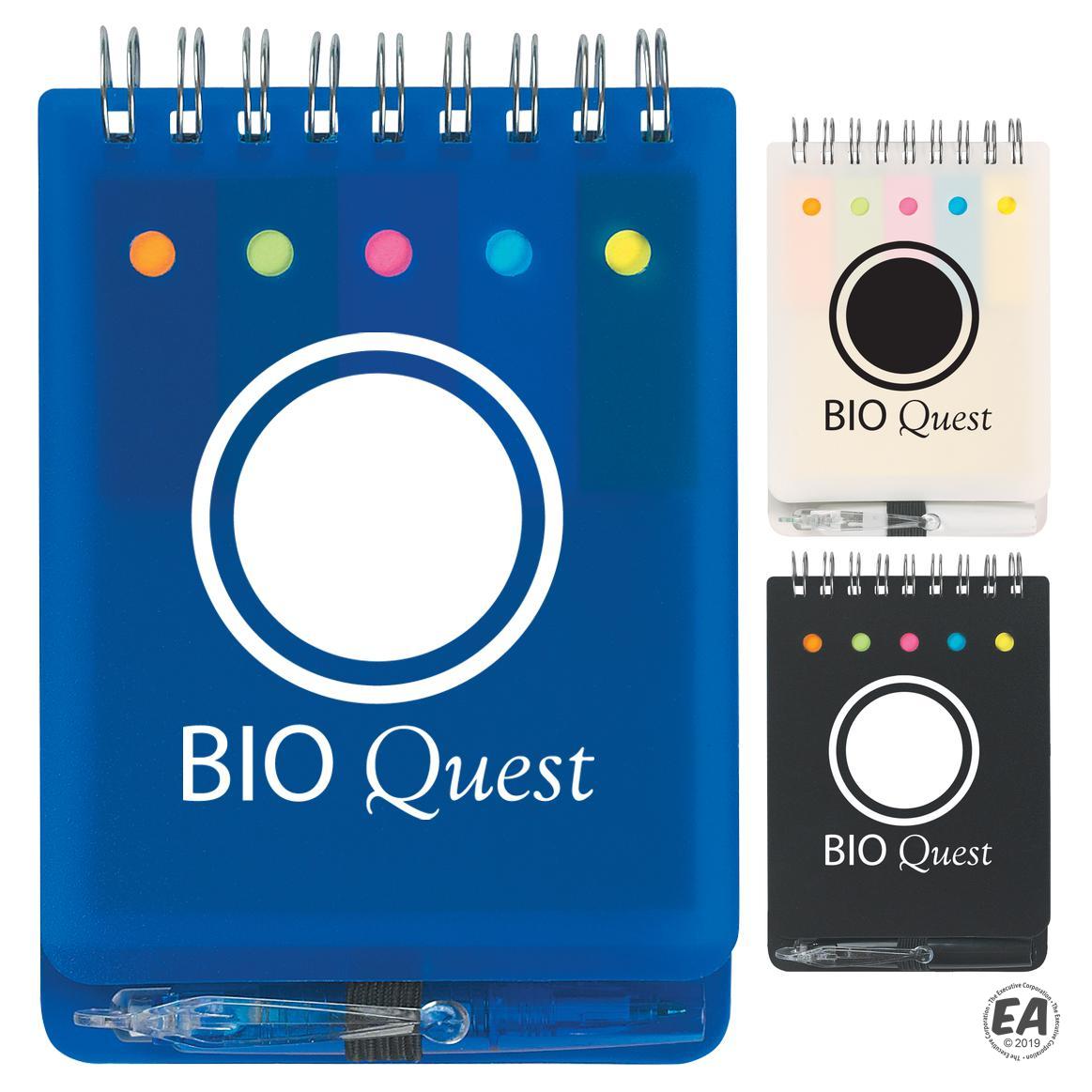 Promotional Spiral Sticky Note Jotter with Pen | Custom Jotter Pads ...