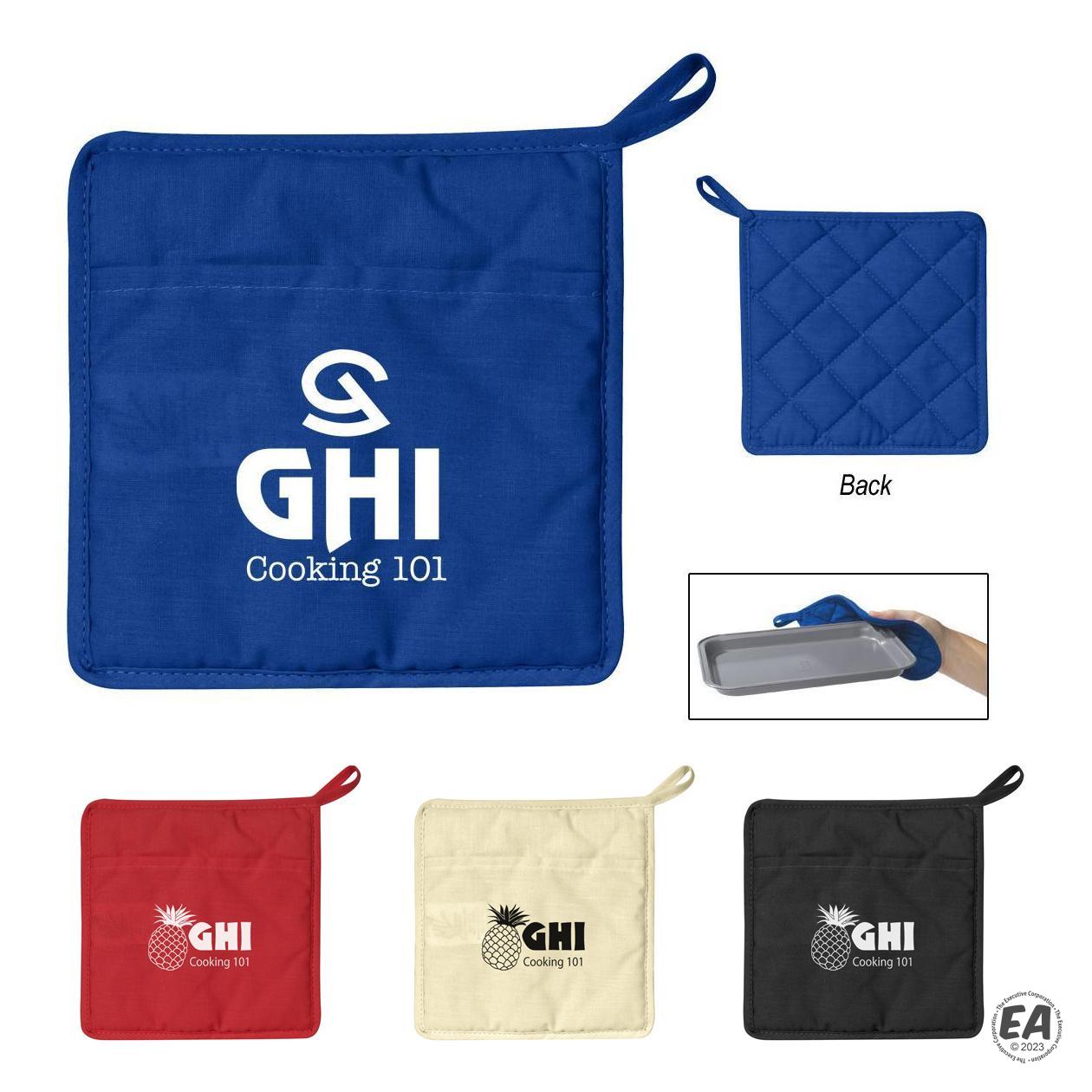 Promotional Quilted Cotton Canvas Pot Holder | Custom Oven Mits ...
