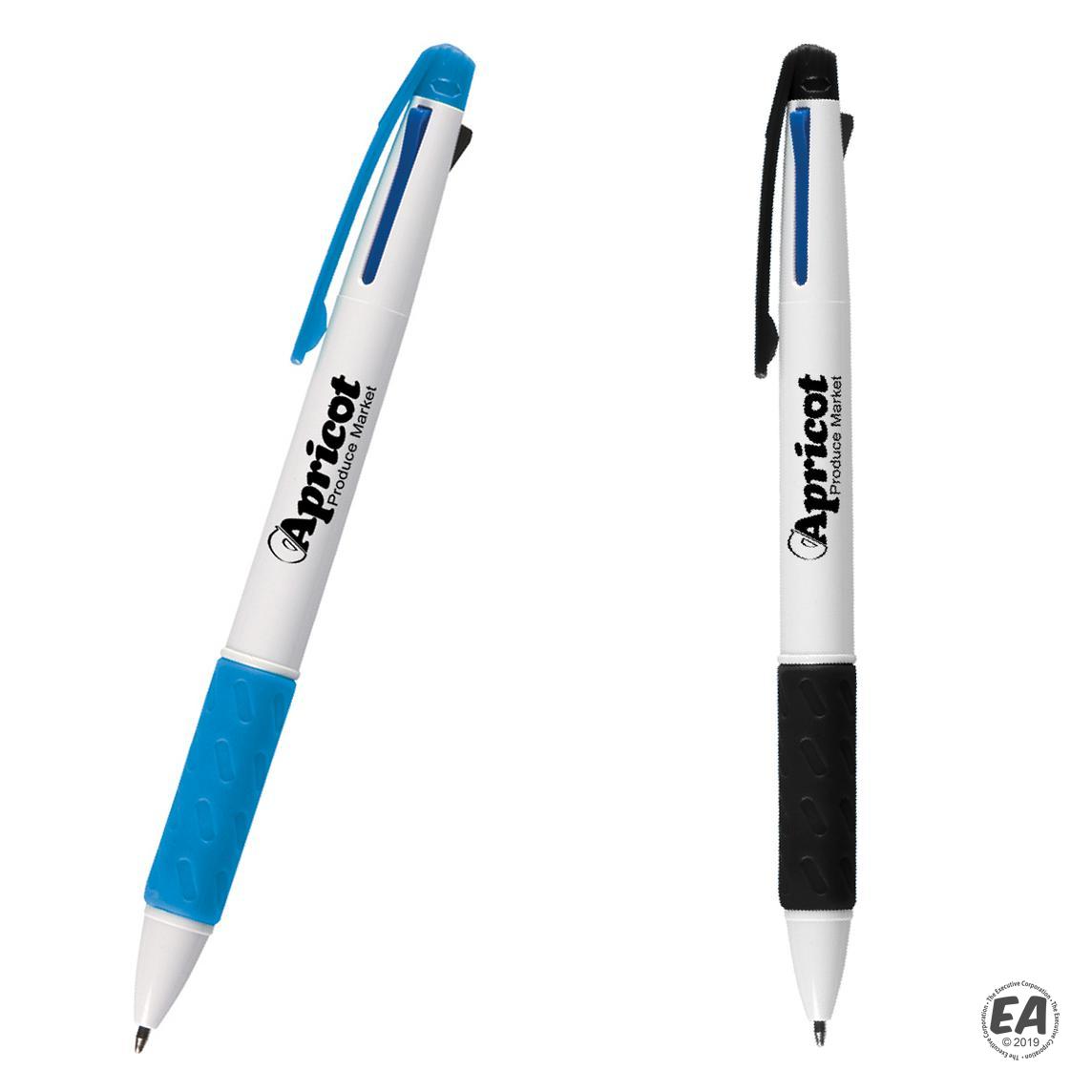 Customized 3-in-1 Multi-Ink Grip Pen | Branded Multi Ink Pens ...