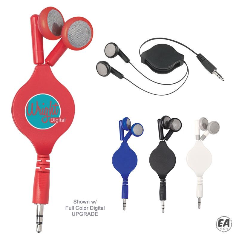 Custom Retractable Ear Buds | Customized Earbuds | Promotional ...