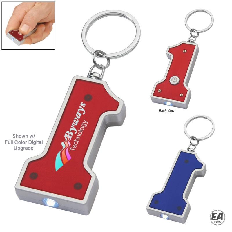Promotional Number 1 Shape LED Key Chain | Customized Flashlights ...