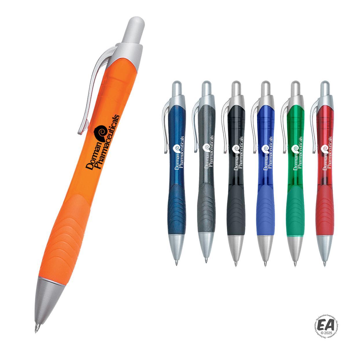 Customized Contoured Rubber Grip Rio Gel Pen | Promotional Grip Pens ...