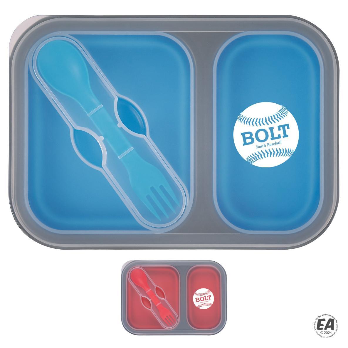 Customized Collapsible 2-Section Food Container | Branded Food ...