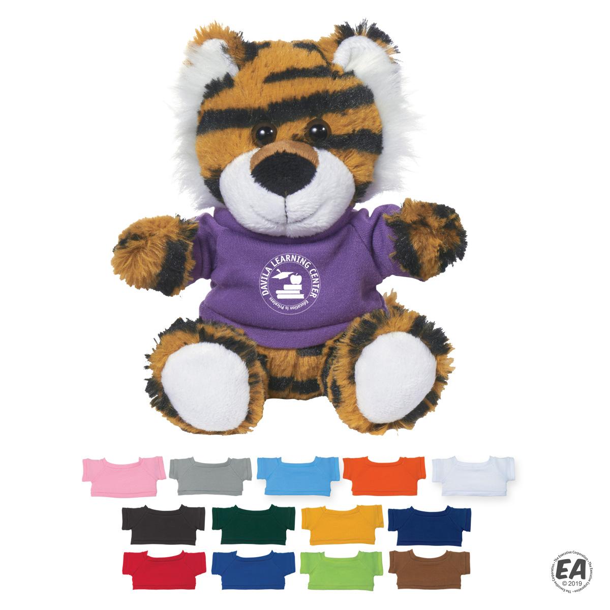Customized 6 Terrific Tiger With Shirt | Branded Stuffed Animals ...
