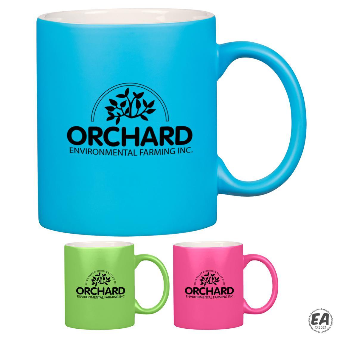 Promotional 11 oz. Neon C-Handle Mug | Custom Coffee Mugs | Customized ...
