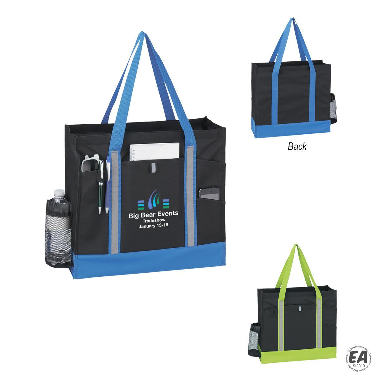 Branded The Big Event Zippered Tote Bag | Promotional Polyester Tote ...