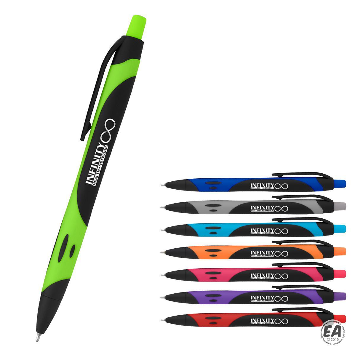 Promotional Sleek Write Two-Tone Rubberized Pen | Customized Plastic ...