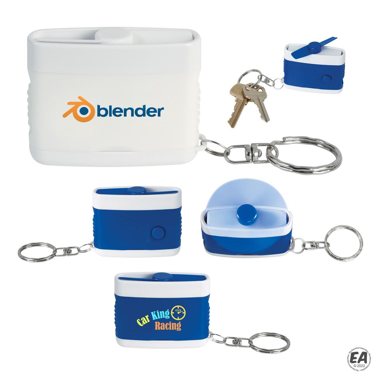 Promotional Dual Slide Retractable Fan Keychain | Customized Cooling ...