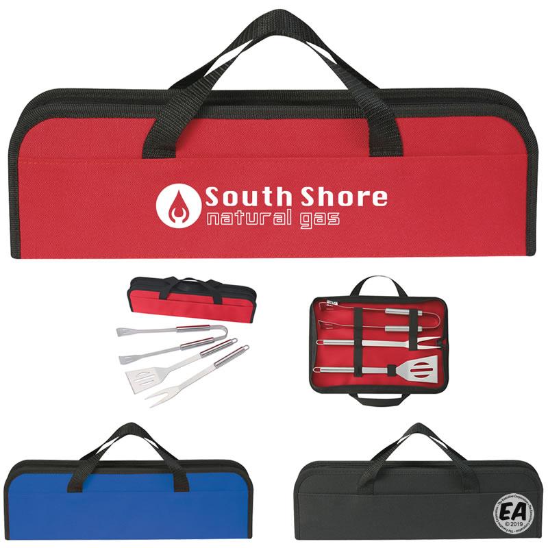 Custom 3 Piece BBQ Set In Case | Branded BBQ Sets | Promotional 3 Piece ...