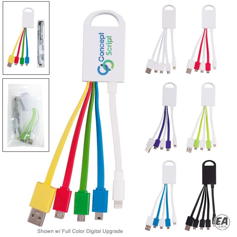 Custom 4-in-1 Multi Device Charging Buddy | Customized Charging Cables ...