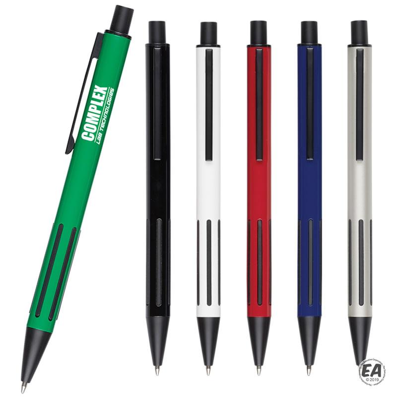 Promotional Frontier Rubber Grip Click Pen | Customized Aluminum Pens ...