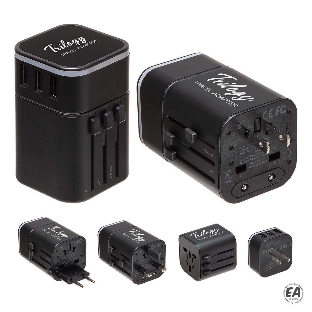 Promotional Trilogy Travel Adapter | Custom Adapters | Customized ...