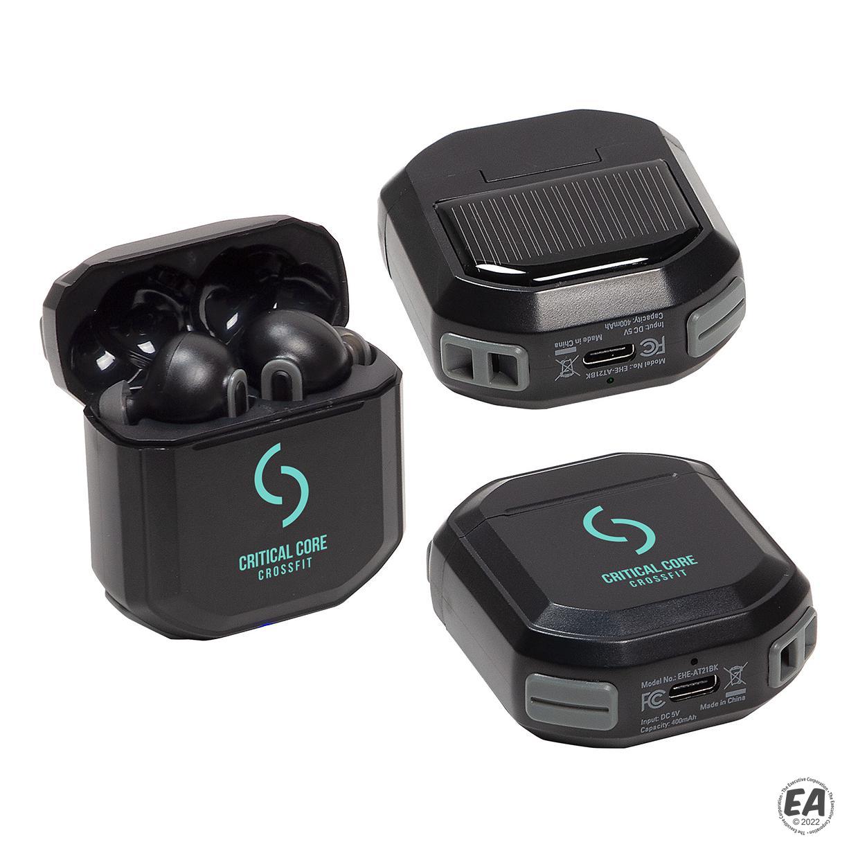 Custom Allegro TWS Earbuds with Solar Powered Charging Case ...
