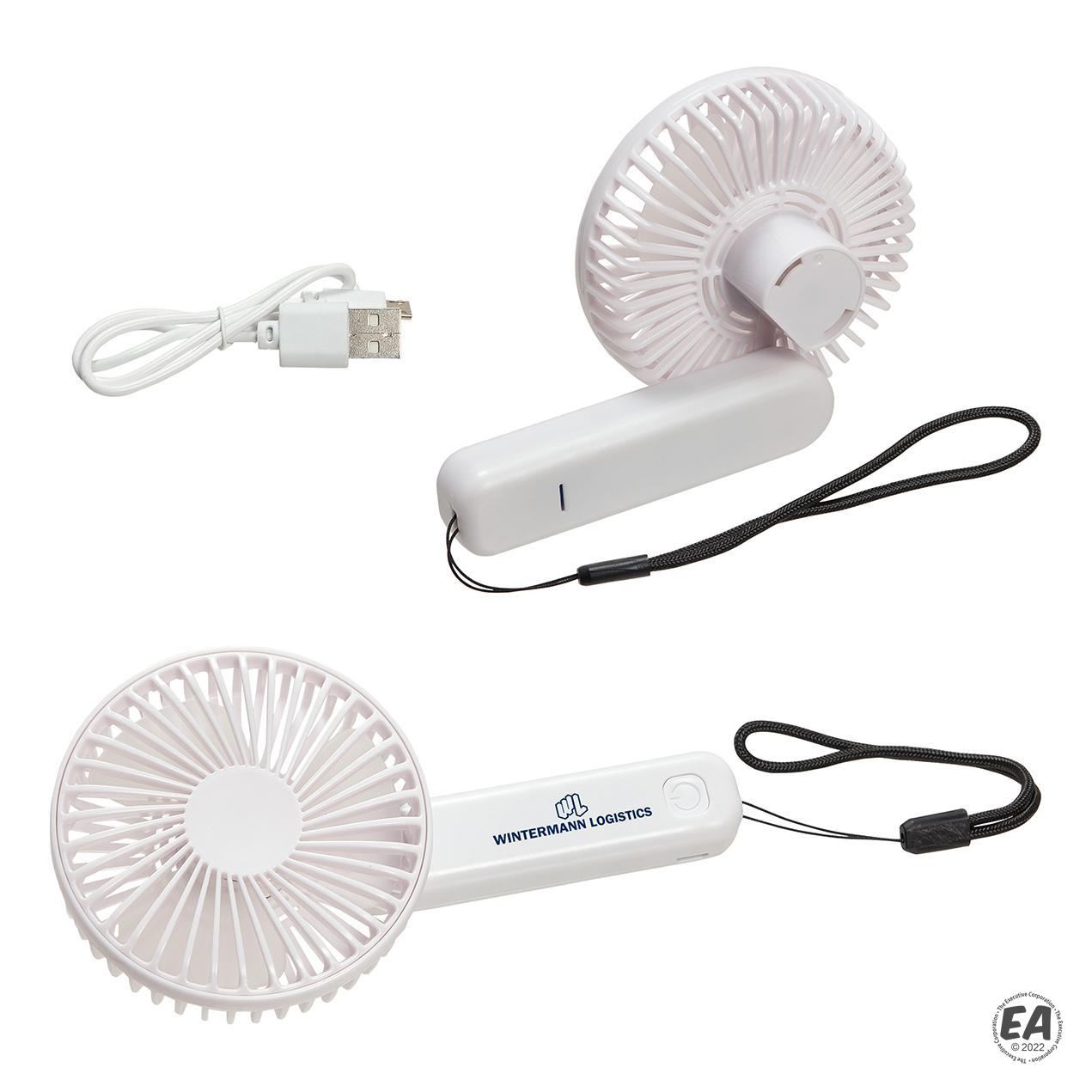 Customized Mini Breeze Rechargeable Hand Fan | Promotional Cooling Fans ...