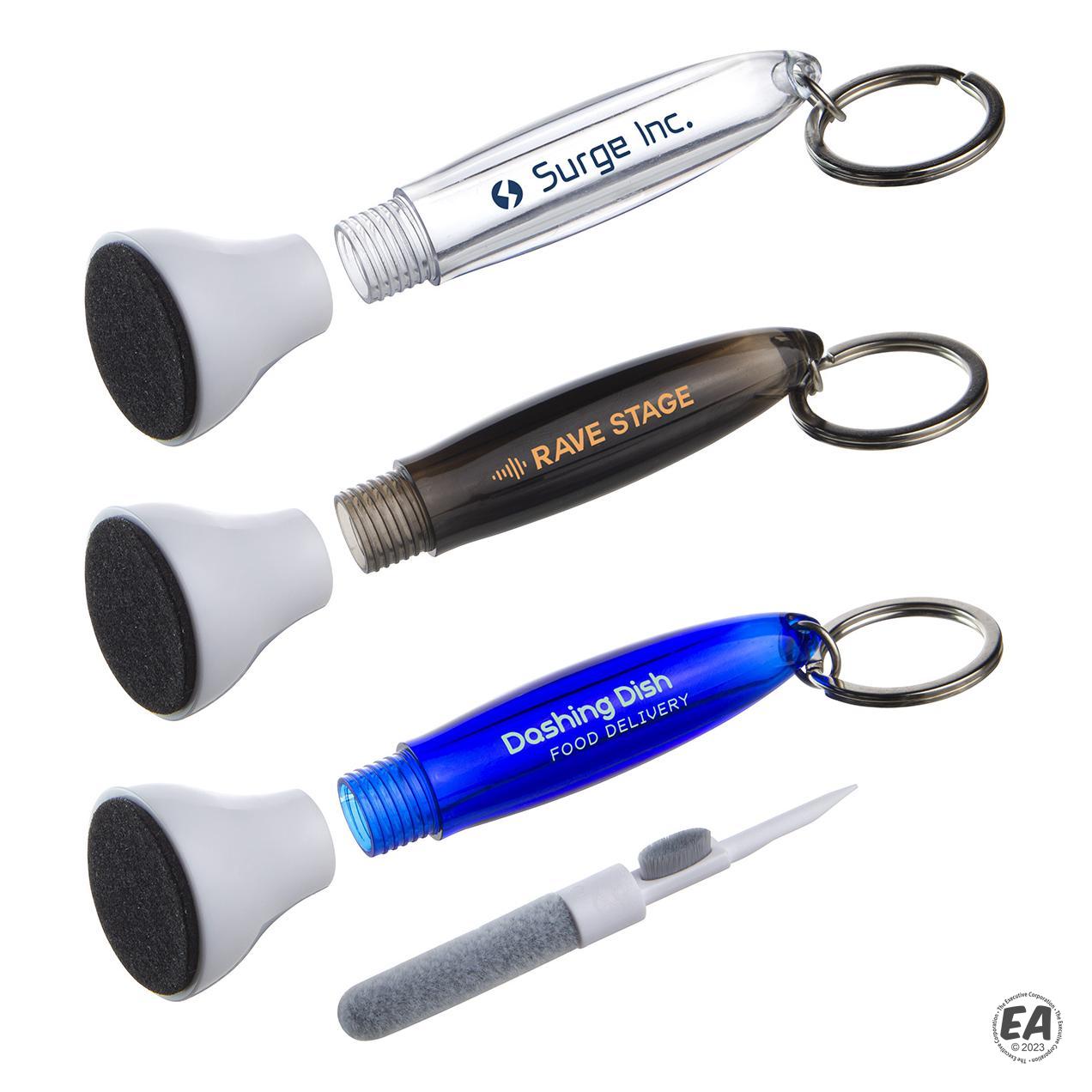 Promotional Swab Microfiber Earbud & Screen Cleaner with Key Ring ...