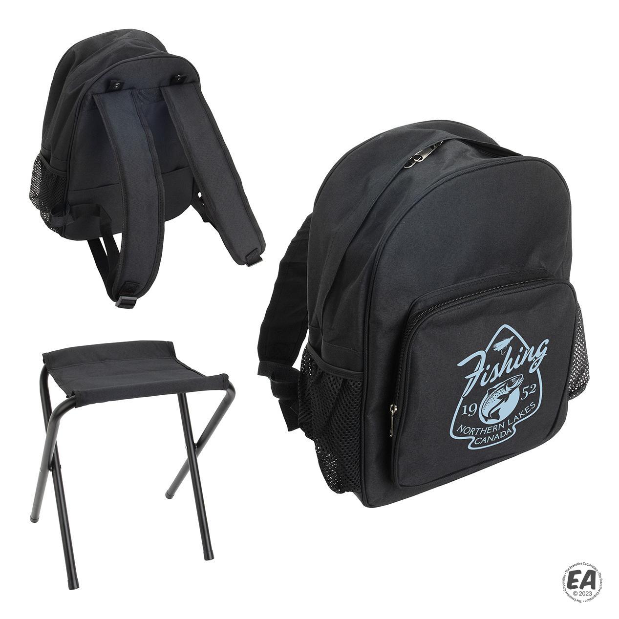 Customized Fieldcrest Cooler Backpack with Folding Stool | Promotional ...