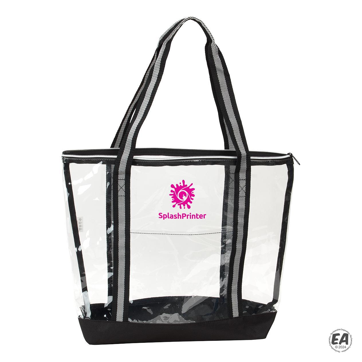 Promotional Diamond Clear TPU See-Through Zippered Tote 18x14x4 ...