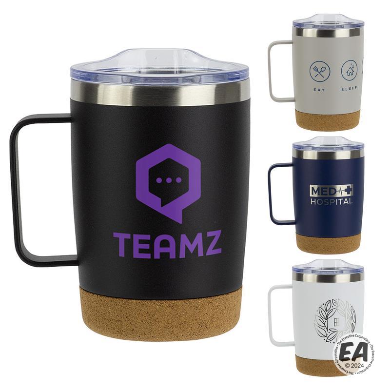 Customized Sapora 12 oz Vacuum Insulated Stainless Steel Mug with Cork ...