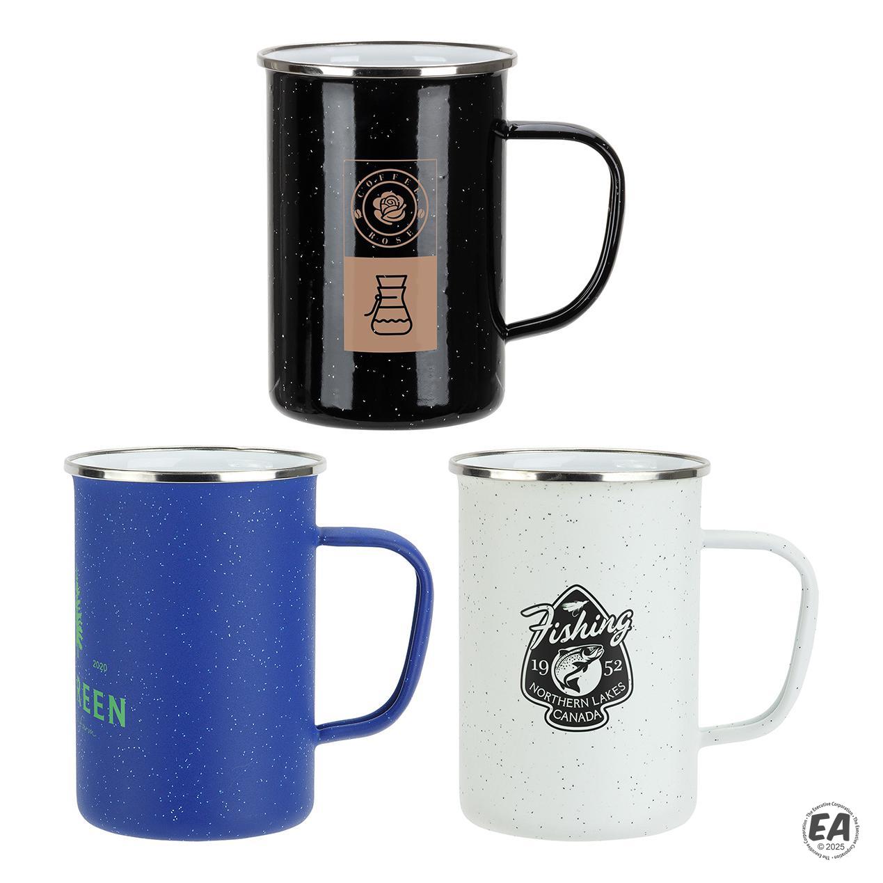Customized Caldron 22 oz Enamel-Lined Iron Mug | Promotional Travel ...