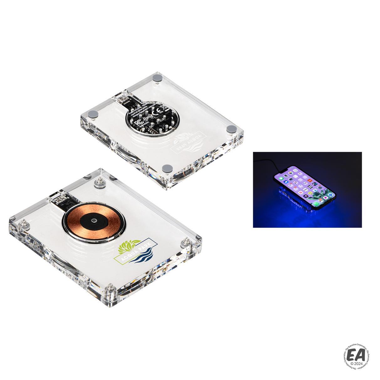 Customized 15W Lucent Acrylic Light-Up Wireless Charger | Promotional ...