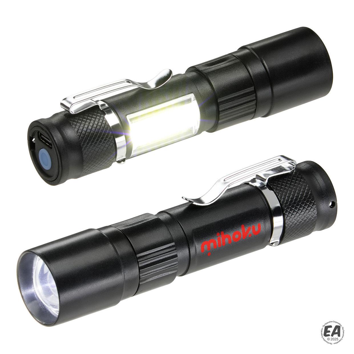 Promotional Sentinel Rechargeable COB Worklight & LED Flashlight ...