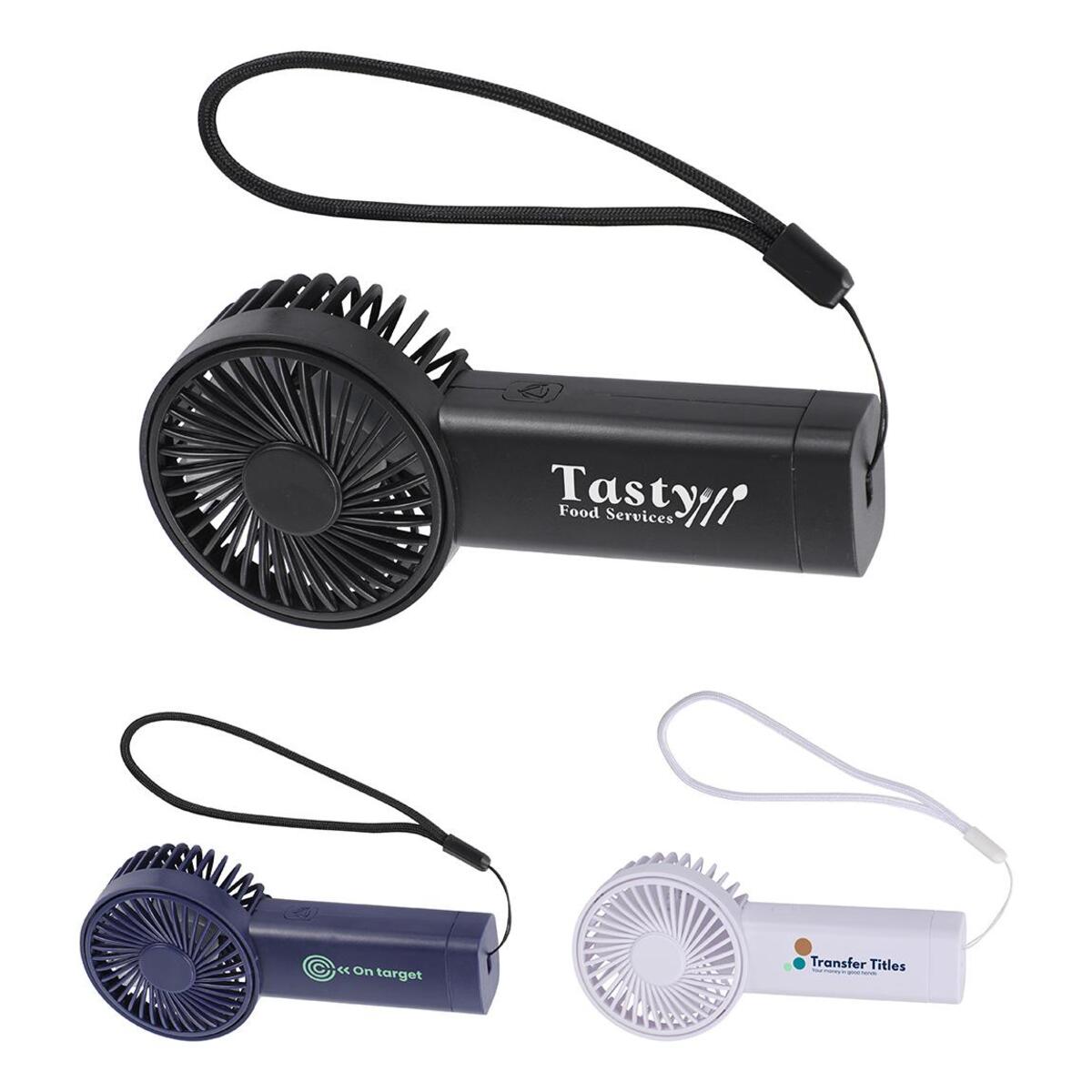 Customized Easy Breeze Rechargeable Hand Fan | Promotional Cooling Fans ...