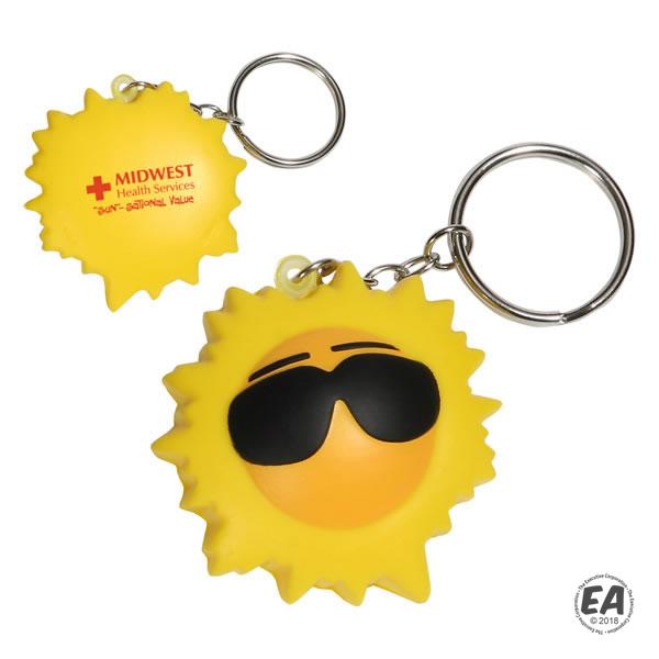 Promotional Cool Sun Key Chain | Branded Stress Relievers | Customized ...