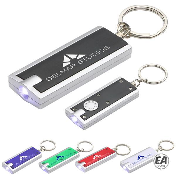 Customized Simple Touch LED Key Chain | Branded Flashlights Keychains ...