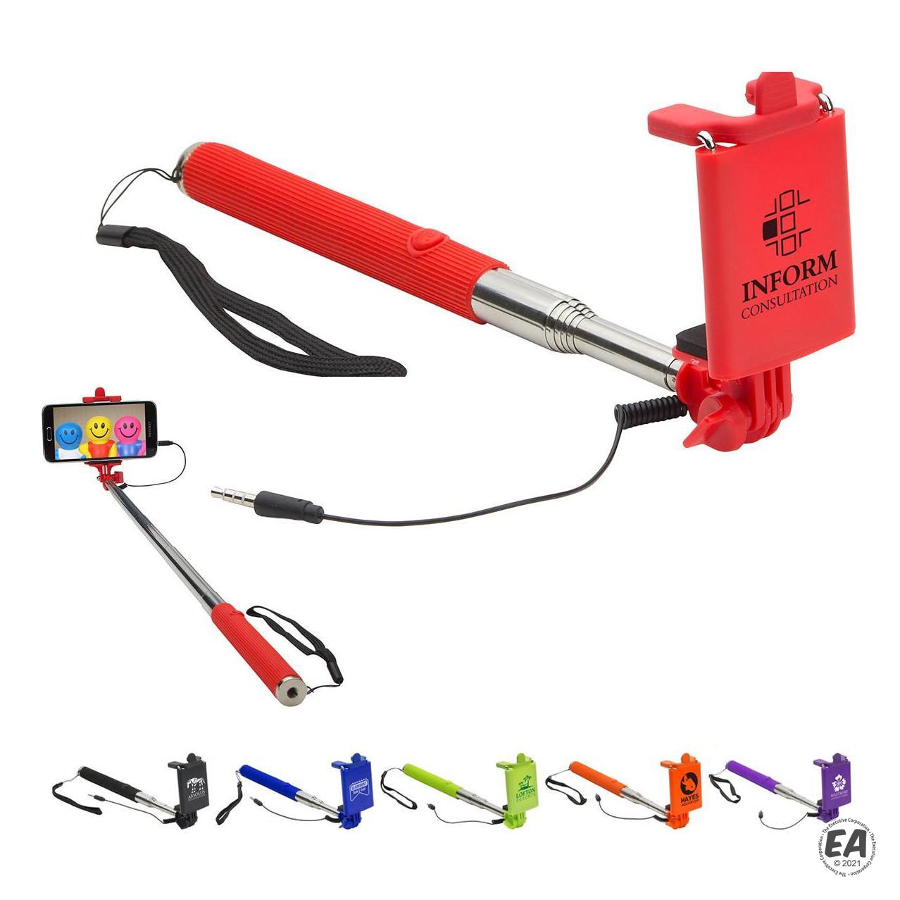 Customized Comfy Grip Selfie Stick | Promotional Selfie Sticks | Custom ...