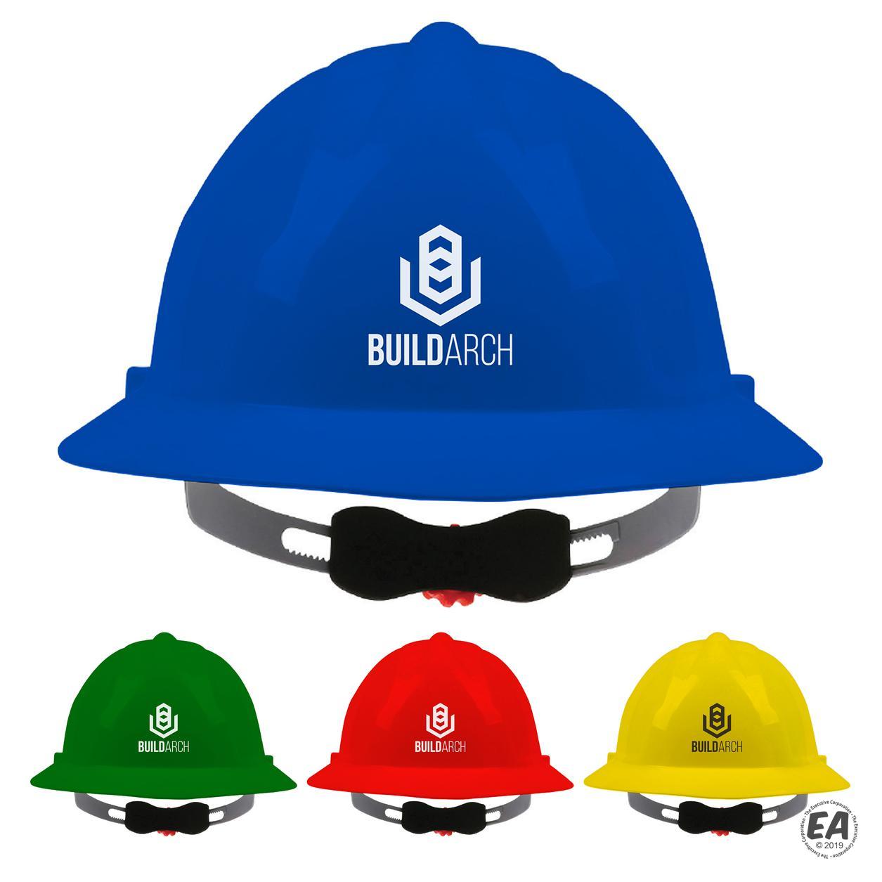 Custom Hard Hat 4200 Full Brim Wheel Ratchet | Promotional Hard Hats ...