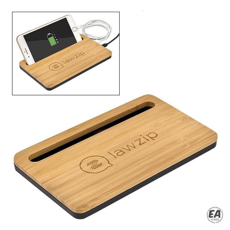Promotional 5W Bamboo Desktop Wireless Charger | Customized Wireless ...
