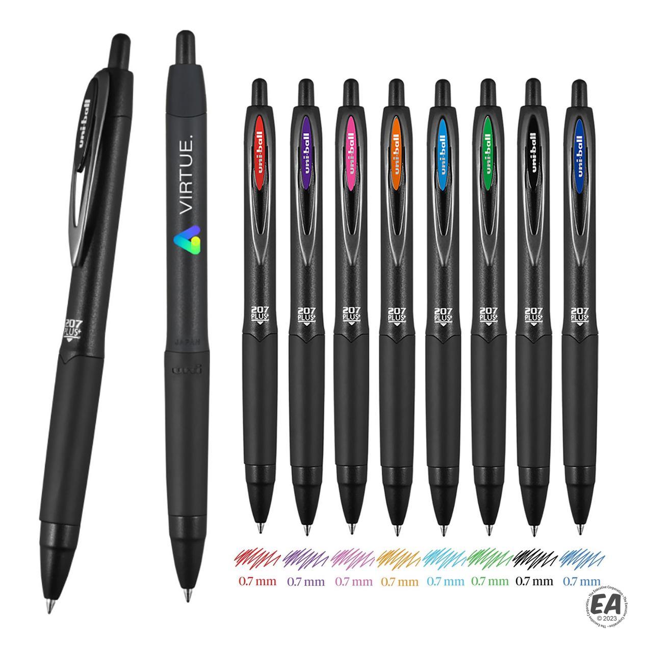 Promotional uni-ball 207 PLUS+ Gel Pen | Customized Plastic Click Pens ...