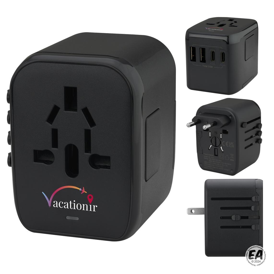 Customized Universal Travel 2 USB / 2 Type-C Adapter | Promotional ...