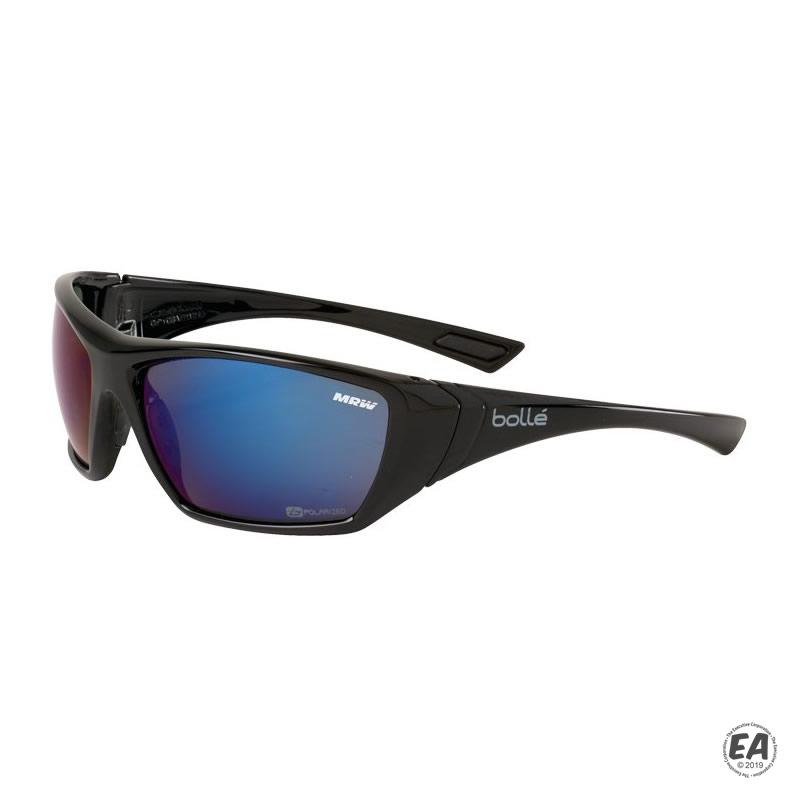 Customized Bolle Hustler Blue Polarized Glasses | Promotional Safety ...