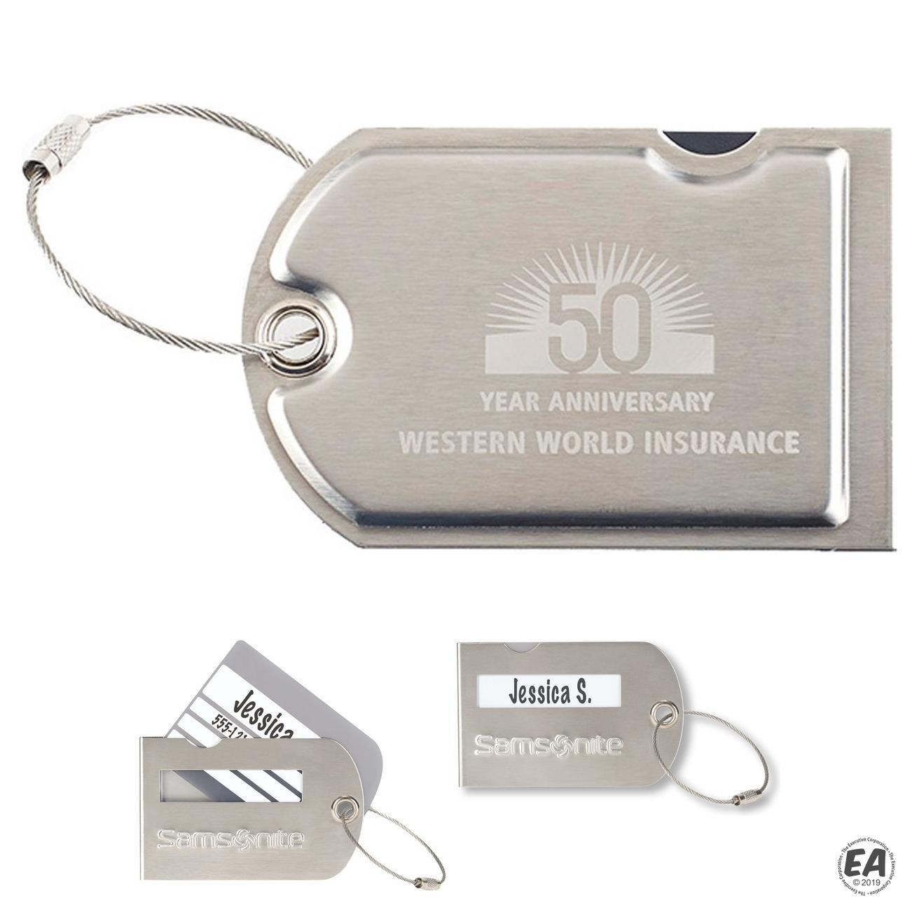 Promotional Samsonite Luggage Tag | Customized Luggage Tags | Branded ...